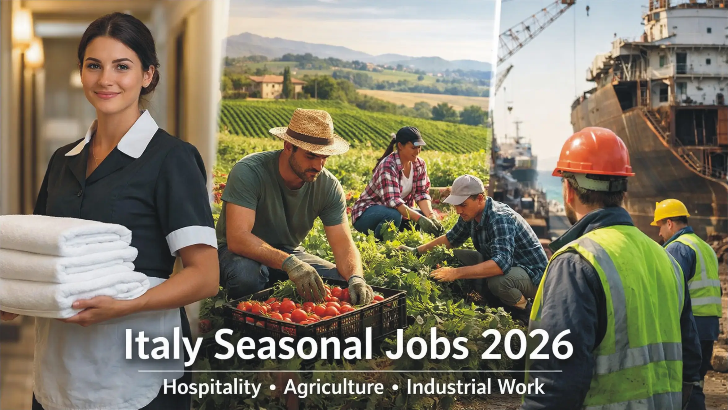 Seasonal Jobs in ITALY 2026 – Hospitality, Agriculture & Ship Breaking ...